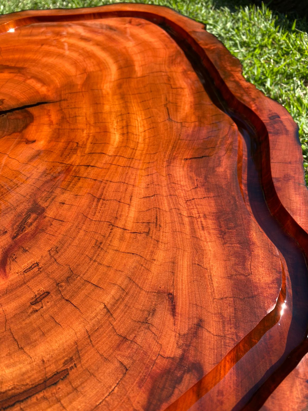 Peça em cerne de PEROBA ROSA, com canaleta - AW48.T.P.I.63.43.8